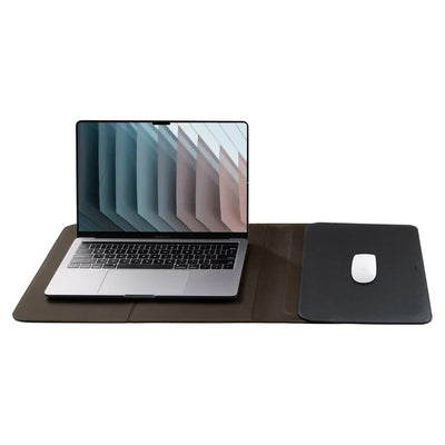 Dual-functional Laptops sleeve Convertible to Desk Mat | Black